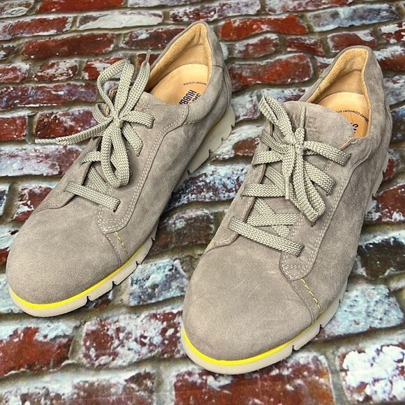 samuel hubbard | Shoes | Samuel Hubbard Graysuede Sneakers With Yellow ...